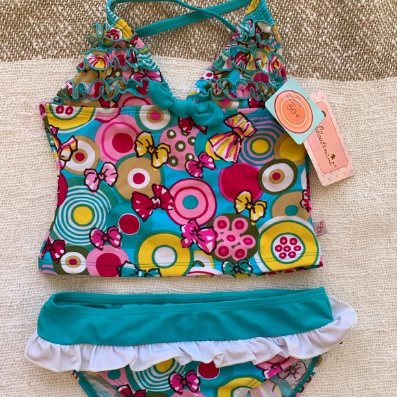 Floatimini | Swim | Floatimini Tankini Two Piece Bikini Candy Ruffle ...